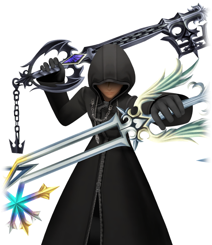 File:Roxas (Dual Wield) KHMOM.png - Kingdom Hearts Wiki, the Kingdom ...