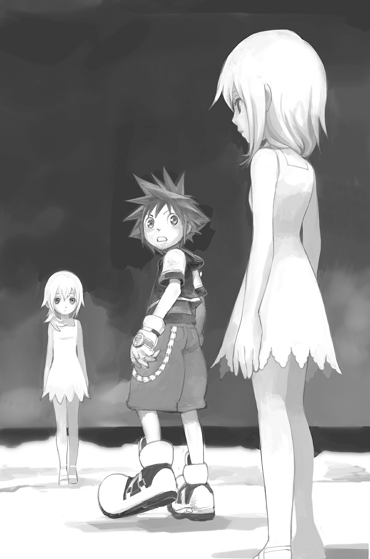 File:Sora and Naminé KHCOM Novel.png - Kingdom Hearts Wiki, the Kingdom ...